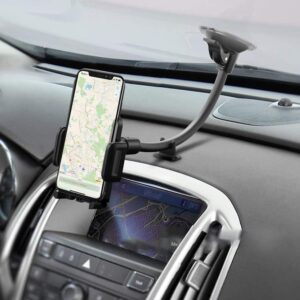 Car Phone Holder Mount, Cell Phone Holder for Car,Universal Car Phone Mount Windshield with Strong Suction, Anti-Shake Stabilizer Phone Car Holder,Compatible with All iPhone Android Smartphone