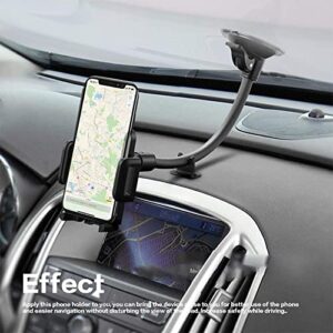 Car Phone Holder Mount, Cell Phone Holder for Car,Universal Car Phone Mount Windshield with Strong Suction, Anti-Shake Stabilizer Phone Car Holder,Compatible with All iPhone Android Smartphone