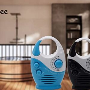 Shower Radio, Bathroom Radio AM FM, Waterproof Hanging Shower Radio Adjustable Volume