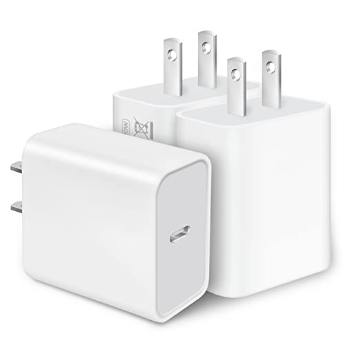 [3 Pack] Sehonor 20W USB C Fast Charger Block,iPhone Fast Charger PD 3.0 USB Type C Wall Charger Power Adapter for iPhone 14/iPhone 13/13 Pro/Pro Max/13 Mini/iPhone 12/11, iPad Pro,Pixel and Samsung