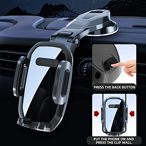 KIFIDAN Phone Mount for Car, Dashboard Car Phone Bracket Universal Sturdy Sucker, Compatible with All Types of Mobile Phone Use