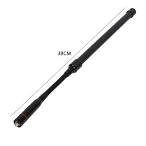 HYS Adjustable Gooseneck CS Tactical Antenna SMA-Female VHF UHF 144/430Mhz Antenna with Black Fiberglass for Kenwood Baofeng UV-5R/82 Two Way Radio