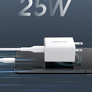 JSAUX 25W USB-C Wall Charger, Samsung Super Fast Charger Block PD Type C Adapter Compatible with Samsung Galaxy S22/S21/S21+/S20/Note20/10, iPhone 13 Pro, Z Flip/S9/S8/S10e, Pixel, and More-White