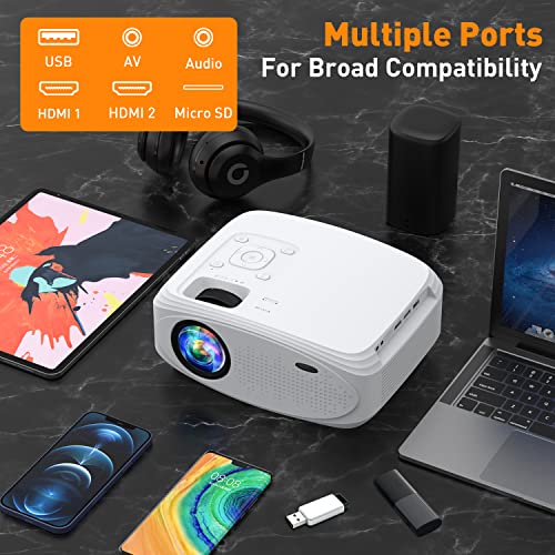 Projector, 9500L Projector with WiFi and Bluetooth - CRAZVIEW 5G Portable Video Projector, Outdoor Projector Native 1080P Support 350'' Display Compatible with Android/iOS/Tv Stick/Pc