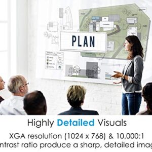 Optoma X600 XGA Projector for Business with High Brightness 6, 000 Lumens, Crestron Roomview For Network Control, Keystone Correction, Zoom, Silver