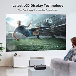 CXDTBH Q6 Video Projector for Movie Home Cinema Full 1080P Supported Movie Beamer 10 TV Box Optional ( Size : Q6 add TV Box )