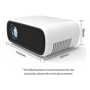 CXDTBH New YG280 LED Mini Projector 480*272 Pixels with /Audio Interface Portable Projection Home Media Player ( Color : White-Dinosaur Doodle4 )