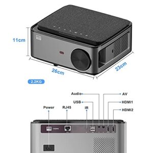 CXDTBH Full Projector Native 1920x1080P Projetor Smart Phone Beamer LED 3D Home Theater Video ( Size : Android Version )