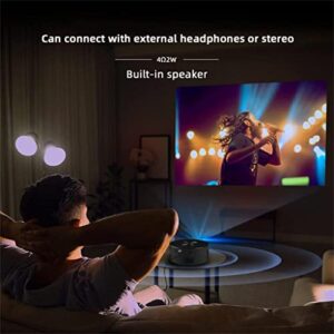 CXDTBH Black LED Projector Support 1080P Home Theater Media Player Home Wired Same Screen Projector