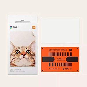 xiaomi mijia ar printer 300 dpi portable photo mini pocket with diy share 500mah pocket printer printer working with mijia, 20 pieces of zink photo paper.