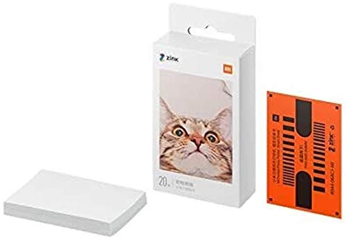 Xiaomi mijia AR Printer 300 dpi Portable Photo Mini Pocket with DIY Share 500mAh Pocket Printer Printer Working with Mijia, 20 Pieces of Zink Photo Paper.