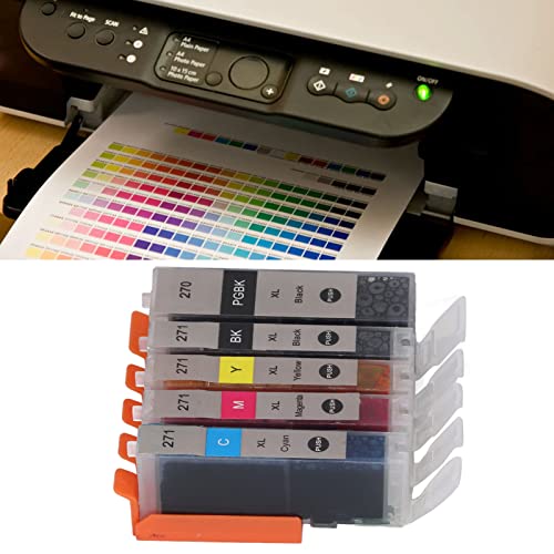 FTVOGUE 5 Color Ink Cartridge Printing Ink Cartridge Replacement for PIXMA MG5720 MG5721 MG5722 MG6820 MG6821