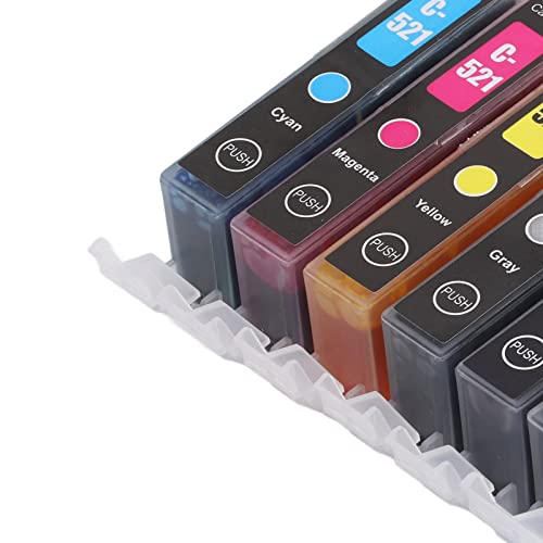 Fafeicy Ink Cartridge ABS Printing Ink Cartridge Standard Size 5% Coverage for PIXMA IP3600 IP4600 IP4700 MX860 Printer (BK BK C M Y GY 6 Colors)