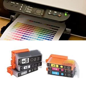 Fafeicy Ink Cartridge ABS Printing Ink Cartridge Standard Size 5% Coverage for PIXMA IP3600 IP4600 IP4700 MX860 Printer (BK BK C M Y GY 6 Colors)