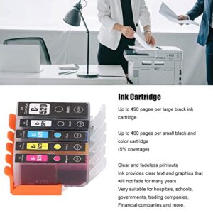 Fafeicy Ink Cartridge ABS Printing Ink Cartridge Standard Size 5% Coverage for PIXMA IP3600 IP4600 IP4700 MX860 Printer (BK BK C M Y 5 Colors)