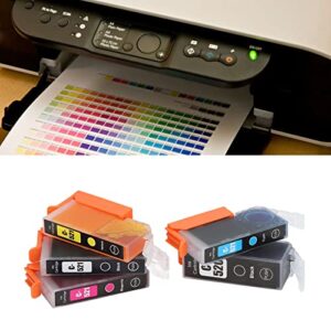 Fafeicy Ink Cartridge ABS Printing Ink Cartridge Standard Size 5% Coverage for PIXMA IP3600 IP4600 IP4700 MX860 Printer (BK BK C M Y 5 Colors)