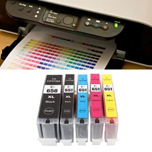 Ink Cartridge Printing Accessory Part Large Capacity Standard Design for PIXMA MG5460 MG5560 MG5660 MG6360 MG6460 MG6660 (BK BK C M Y 5 Colors)