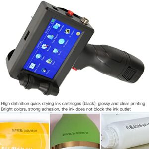 FOSA Handheld Inkjet Printer, Portable Intelligent Inkjet Coding Machine with 4.3in LCD Touch Screen, 3 Adjustable Accuracy Supports 18 Languages, DIY Mini Printer for Label