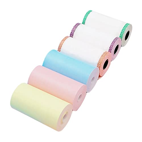 LUKEO 12 Roll Printable Sticker Paper Roll Direct Thermal Paper with Self-adhesive 57x30mm for Paperang P1/P2 Pocket Thermal Printer