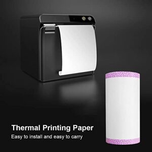 LUKEO 12 Roll Printable Sticker Paper Roll Direct Thermal Paper with Self-adhesive 57x30mm for Paperang P1/P2 Pocket Thermal Printer