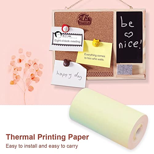 LUKEO 12 Roll Printable Sticker Paper Roll Direct Thermal Paper with Self-adhesive 57x30mm for Paperang P1/P2 Pocket Thermal Printer