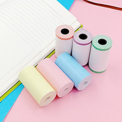 LUKEO 12 Roll Printable Sticker Paper Roll Direct Thermal Paper with Self-adhesive 57x30mm for Paperang P1/P2 Pocket Thermal Printer