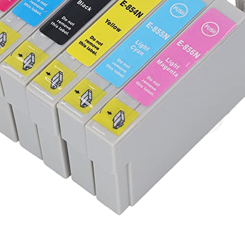 Hilitand Printing Ink Cartridge Ink Cartridge BK C M Y LC LM 6 Colors Printing Accessory Part for Photo Paper Document (T0851N/T0852N/T0853N/T0854N/T0855N/T0856N)