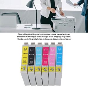 Hilitand Printing Ink Cartridge Ink Cartridge BK C M Y LC LM 6 Colors Printing Accessory Part for Photo Paper Document (T0851N/T0852N/T0853N/T0854N/T0855N/T0856N)