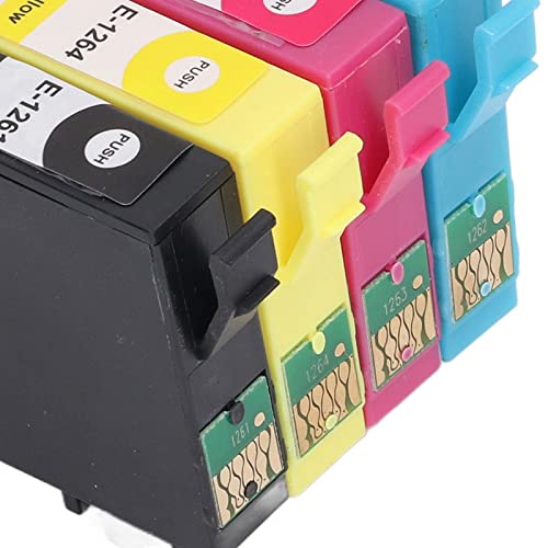 Fafeicy 4Pcs PP Ink Cartridges T1261 T1262 T1263 T1264 Cartridge Combo Pack Replacement for Printer