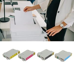 Fafeicy 4Pcs Leakage Proof PP Ink Cartridges 4 Colors Disposable Printer Cartridge for Printing Photos Documents