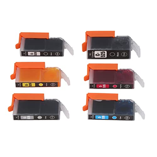 Fafeicy Printer Cartridge Ink Cartridge with Ink for PIXMA IP4850/IP4950 IX6550 MG5150/MG5250 (BK BK C M Y GY 6 Colors)