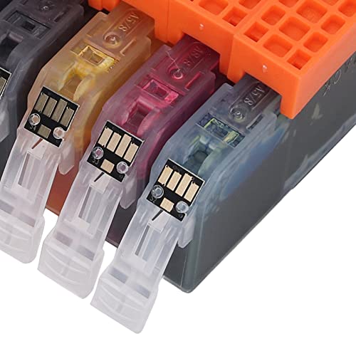 Fafeicy Printer Cartridge Ink Cartridge with Ink for PIXMA IP4850/IP4950 IX6550 MG5150/MG5250 (BK BK C M Y 5 Colors)