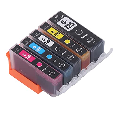 Hilitand Ink Cartridge Inkjet Cartridge ABS Printer Cartridge with Ink Printing Ink Cartridge for Print Photos, Test Papers, Documents (BK BK C M Y 5 Colors)