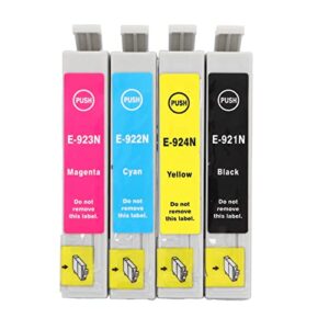 4pcs ink cartridge bk c m y clear print fadeless print 400 pages printer cartridge for stylus t26 t27 tx106 printer