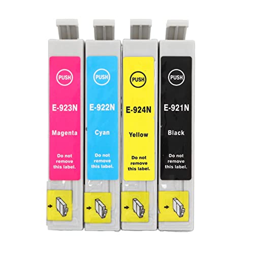 4Pcs Ink Cartridge BK C M Y Clear Print Fadeless Print 400 Pages Printer Cartridge for Stylus T26 T27 TX106 Printer