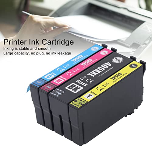 Fafeicy 4Pcs Printer Ink Cartridge, BK C M Y Output Printer Ink Cartridge Set, for Print Photos, Test Papers and Documents