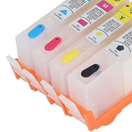 Fafeicy 4PCS Ink Cartridge,Permanent Chip Replacement Refill Ink Cartridge PP for Office (HP 902)