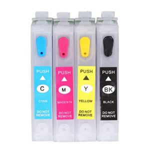 ftvogue 4pcs ink cartridge,reusable printer refill inkjet cartridges pp for homer office (t1351/t1332/t1333/t1334)