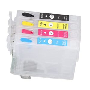 FTVOGUE Ink Cartridge,4 Colors Printing Accessory Part PP for Photo Paper Document (T1281/T1282/T1283/T1284)