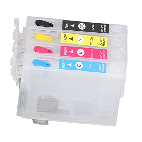 FTVOGUE Ink Cartridge,4 Colors Printing Accessory Part PP for Photo Paper Document (T1251/T1252/T1253/T1254)