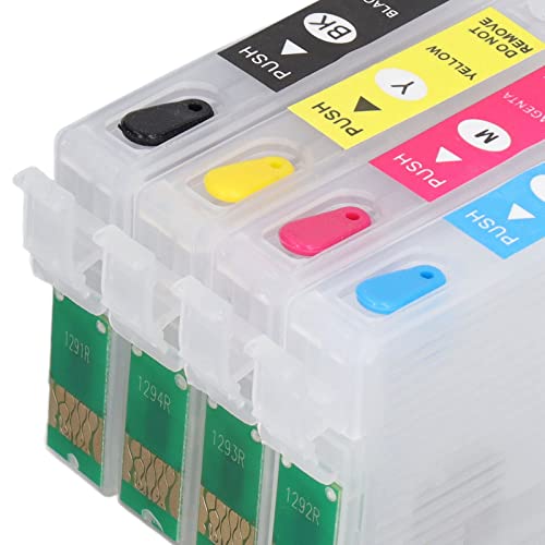 Hilitand 4 Colors Printer Ink Cartridge Office Use Printing Accessory Part Printer Ink Cartridge for Photo Paper Document (T1401/T1402/T1403/T1404)