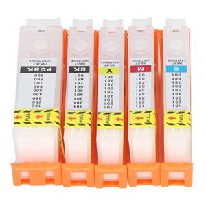 ftvogue 5pcs ink cartridge pgbk bk c m y smoothly operation reusable printer ink cartridge with permanent chip (780-781)