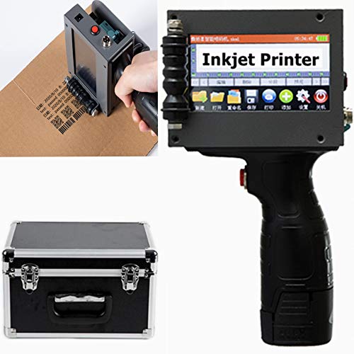 Premium Quality Handheld Intelligent Inkjet Printer, 600DPI Portable Handheld Jet Printer Inkjet Coding Machine Date Coder, 4.3" LED Screen Display for Trademark,Logo,Graphic,Date Coder