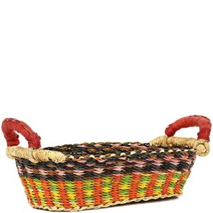 fair trade ghana bolga african harlequin gift oval 11-12″ across, 94228