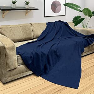 World's Best Oversized Cozy-Soft Microfleece Travel Blanket, 60 x 85 Inch, Black