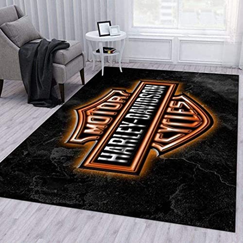 Harley Davidson Rug Carpet Area Rug Floor Carpet Living Room Bedroom Doormat House Warming Gift Home Décor