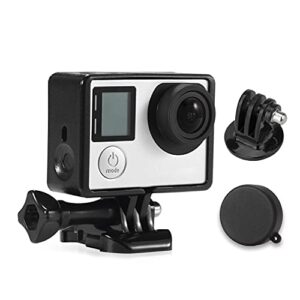 luxebell frame mount housing with protective lens cover for gopro hero4 3+ and 3 (standard)