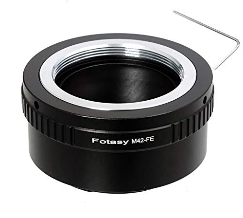 Fotasy Copper Adjustable M42 Lens to E Mount Adapter, 42mm Screw Mount to E Mount, Compatible with Sony a7 a7R a7s II III IV a9 a7c Alpha 1 a6600 a6500 a6400 a6300 a6100 a6000 a5100 a5000 a3500 ZV-E10