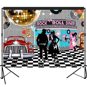 50s diner backdrop large banner decoration dessert table background photobooth prop 7x5feet