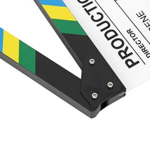 riuty Film Clapperboard 30x25CM Acrylic Movie Clapperboard Professional Director Action Clap Film Photography Tool Suitable for Role Playing Editing Video Production Movie Film Camera Photography(#2)